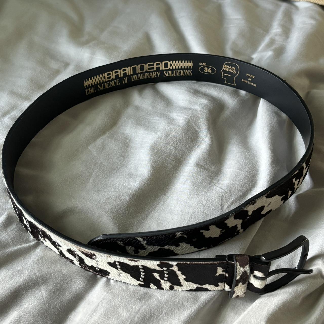 Brain Dead studded cow belt! Size 34(size says this... - Depop