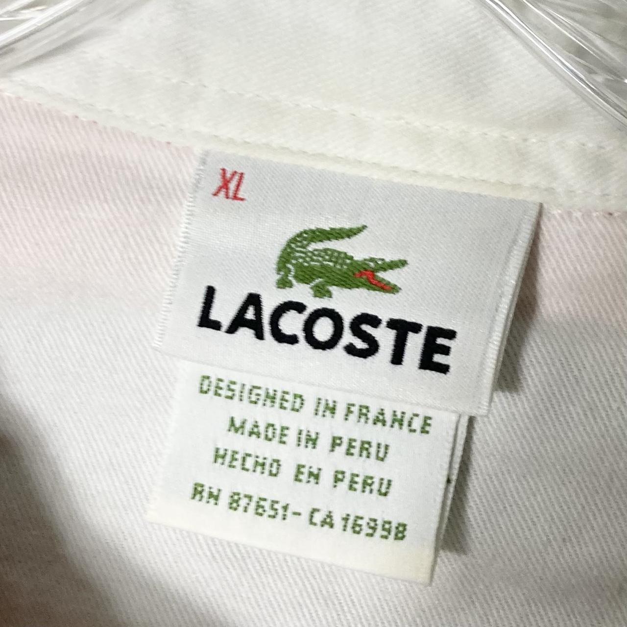 Lacoste Rugby Polo XL Long Sleeve Striped Preppy... | Depop