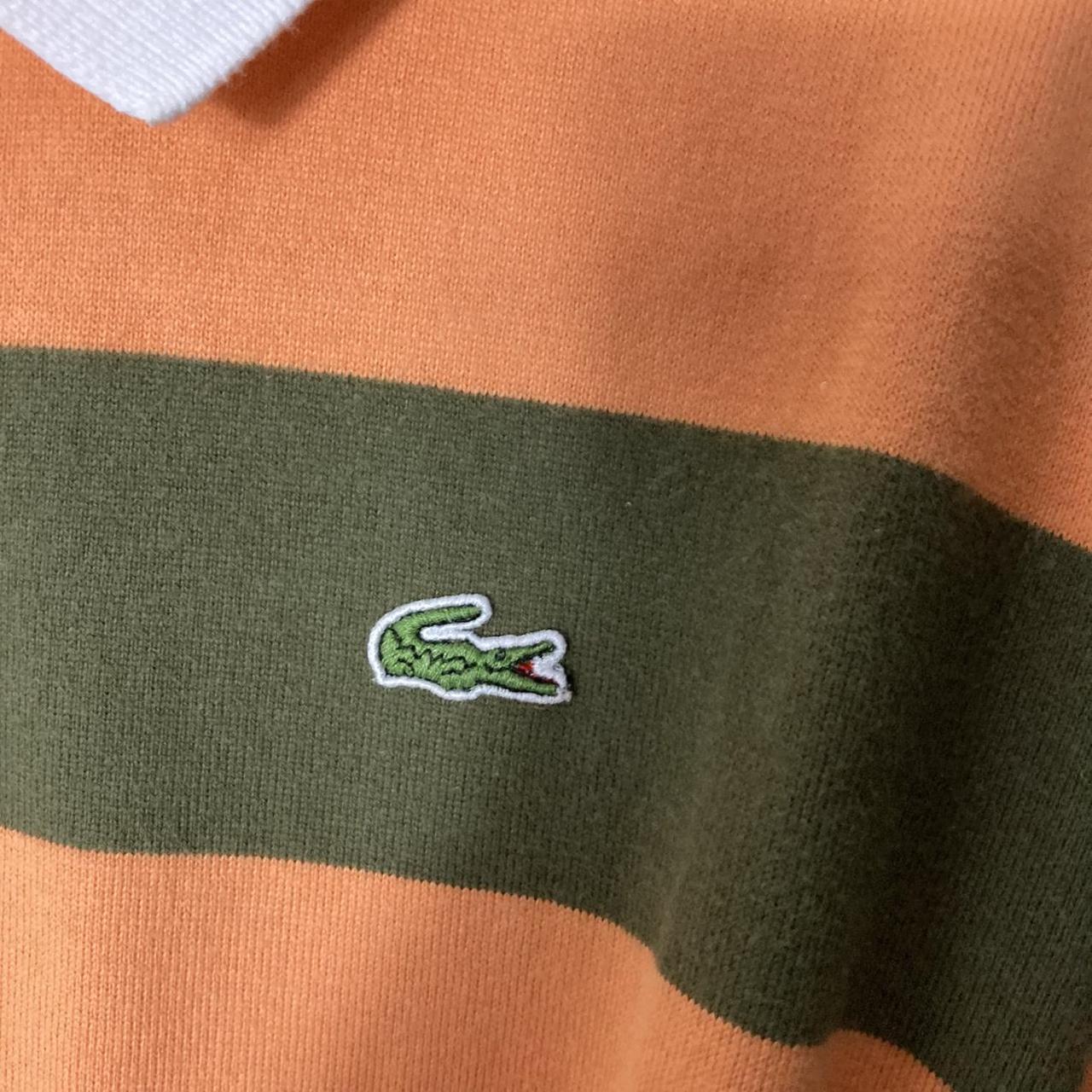 Lacoste Rugby Polo XL Long Sleeve Striped Preppy... | Depop