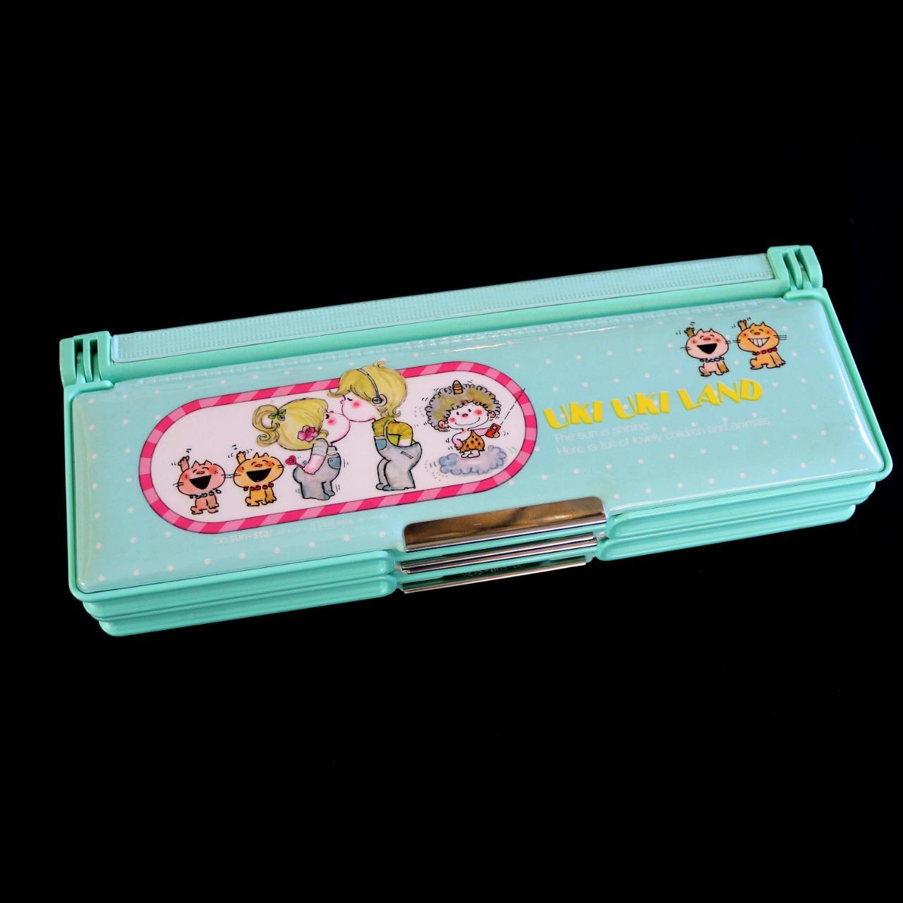Vintage 1970s Uki Uki Land Japanese Pencil Box /... - Depop