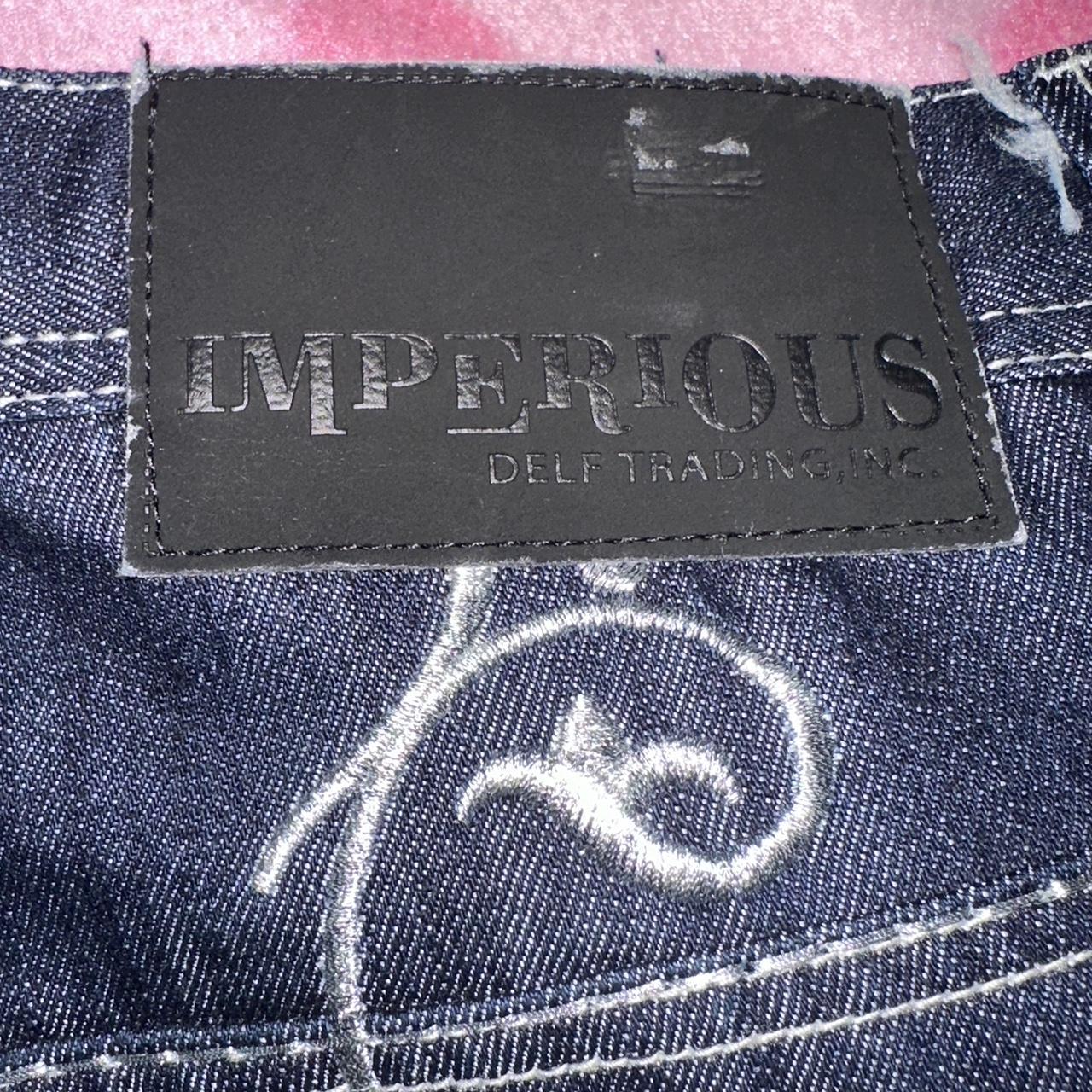 DELF IMPERIOUS JEANS SIZE W40XL32 SUPER RARE DESIGN... - Depop