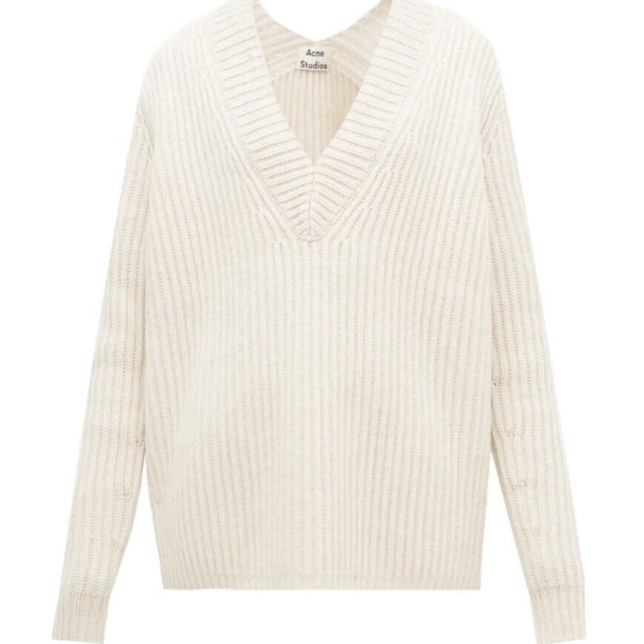 ACNE STUDIOS Keborah V-neck wool sweater (S) Worn a... - Depop