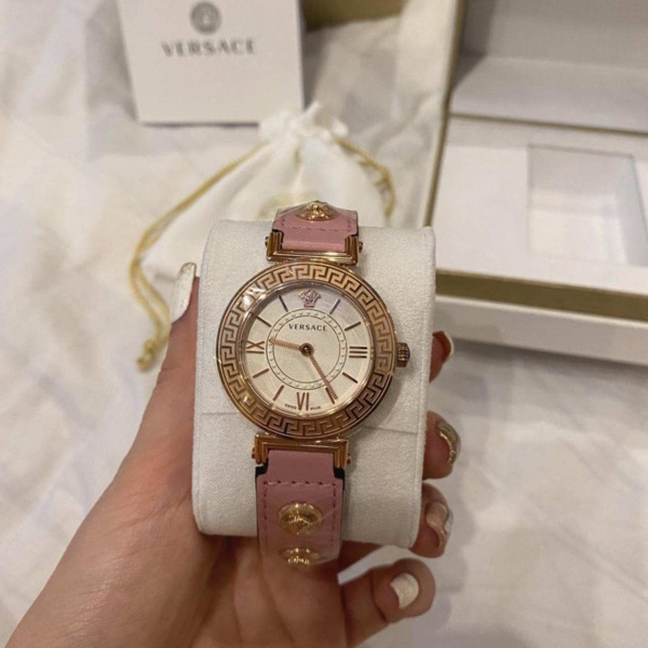 Never worn stunning Versace watch in pink and... - Depop