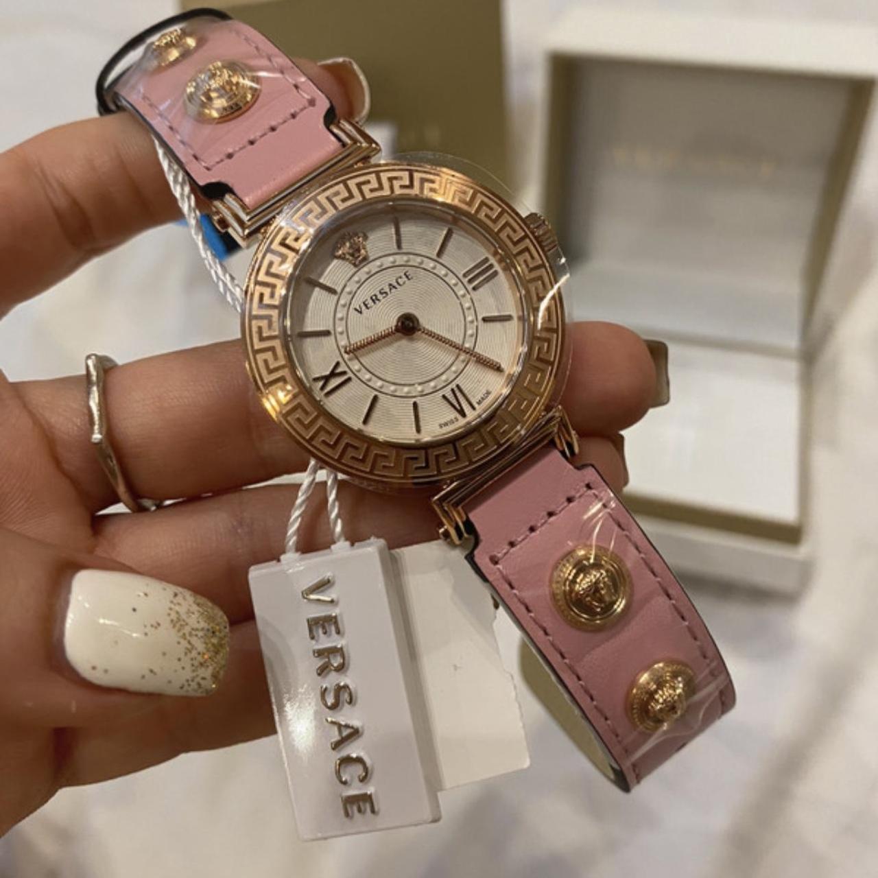 Never worn stunning Versace watch in pink and... - Depop
