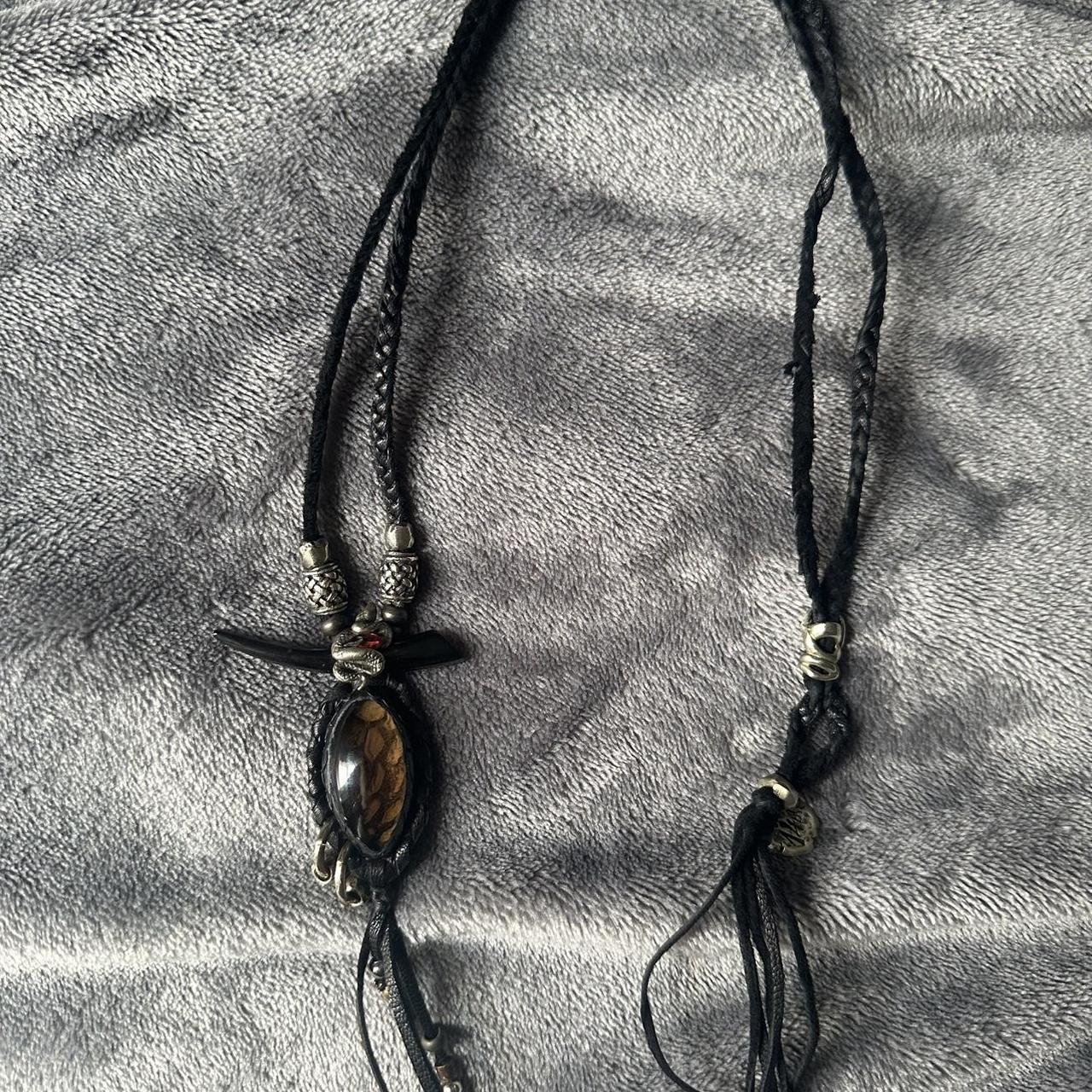 14th addiction snake garnet necklace newer... | Depop
