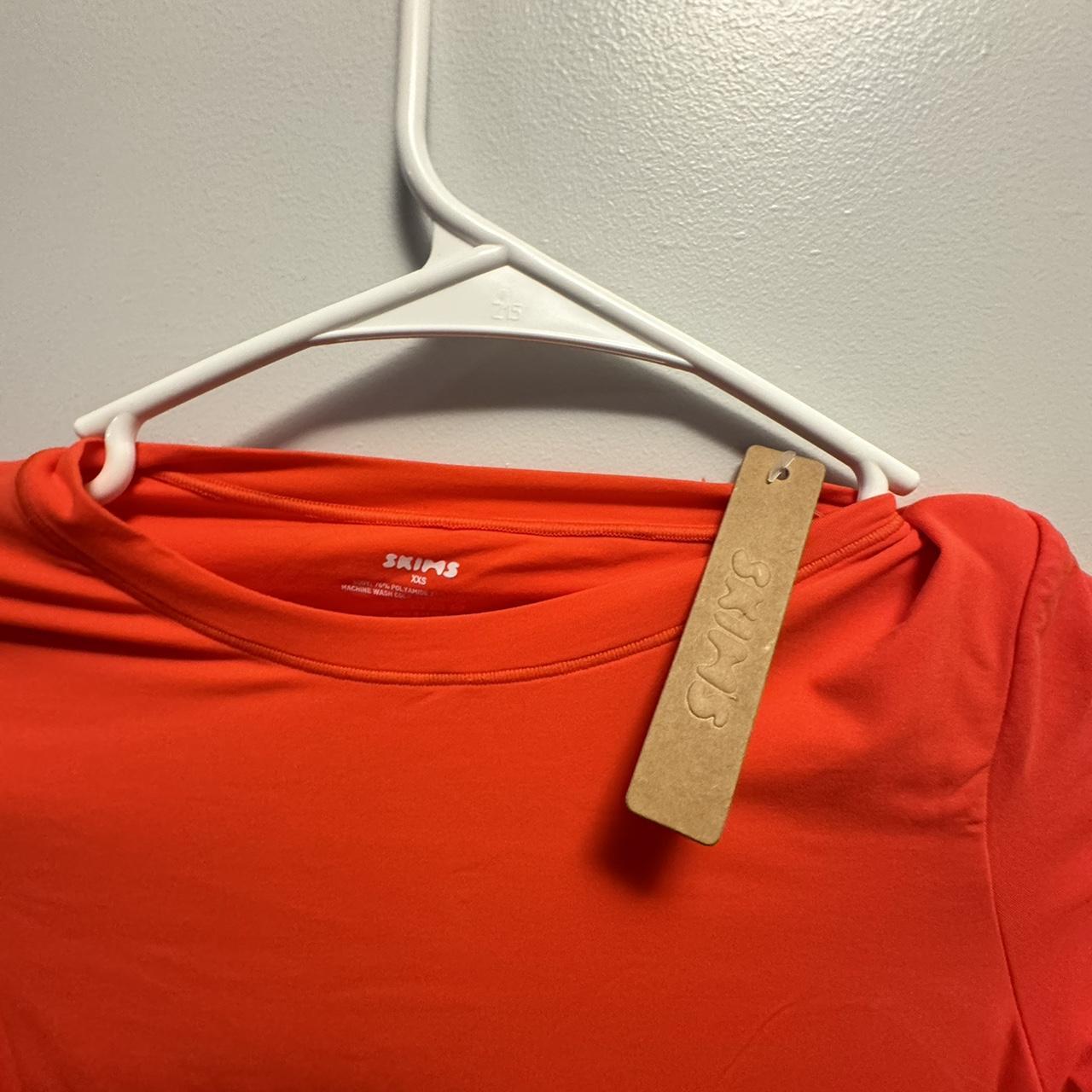 Skims xxs long fitted dress (color: poppy) NEVER... - Depop