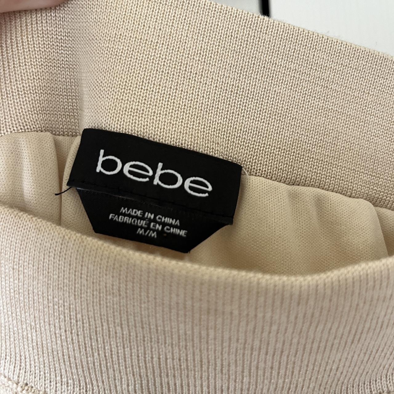 Bebe Women's Cream Skirt | Depop