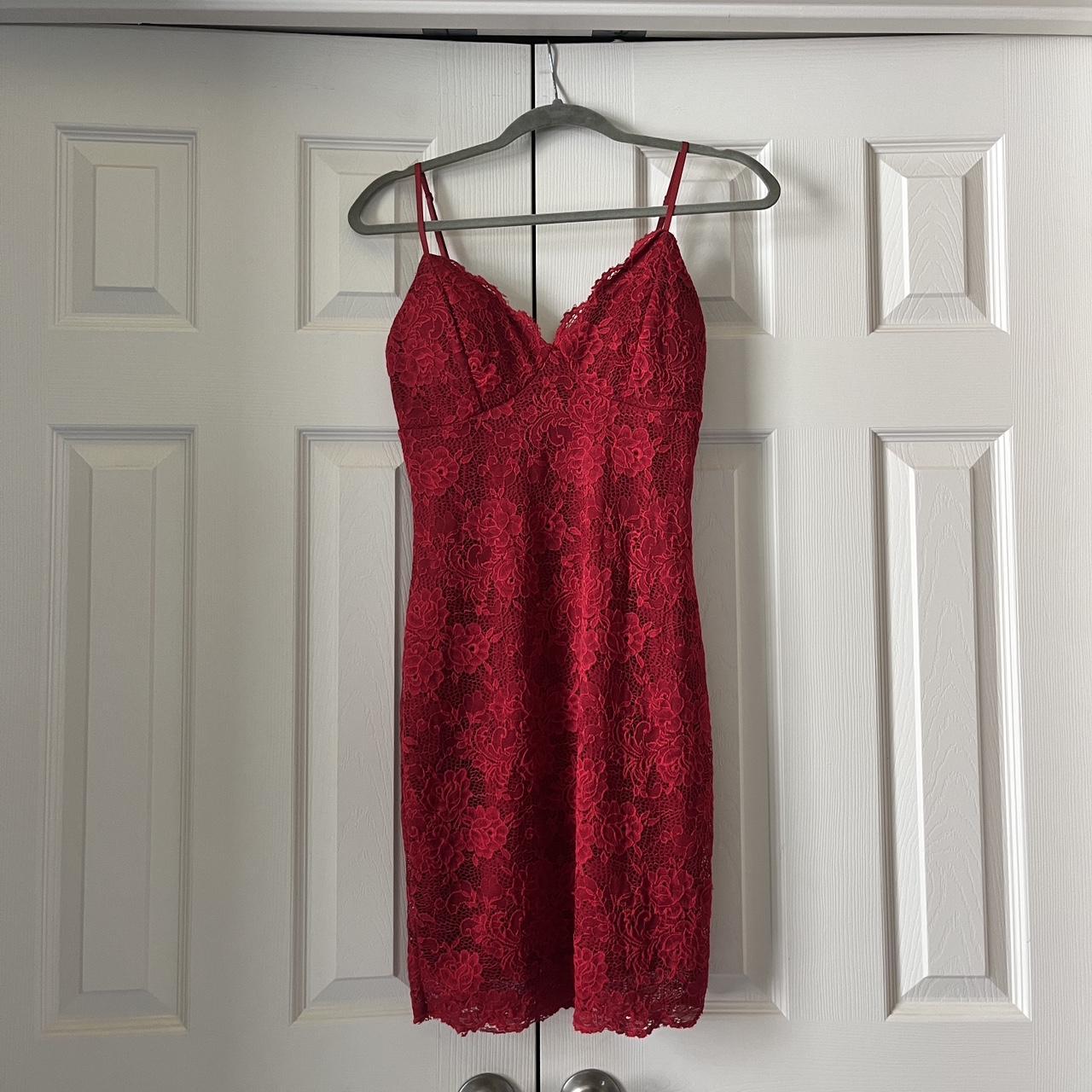 Y2k vintage hoco red lace dress Vampy vintage... - Depop