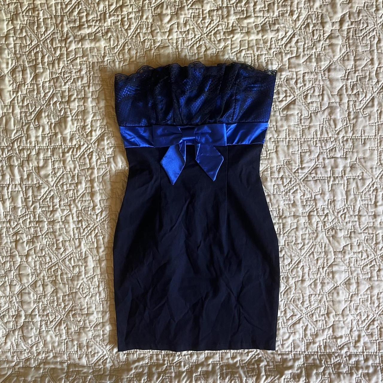 Vintage gothic lace bow hoco dress Milkmaid mini... - Depop