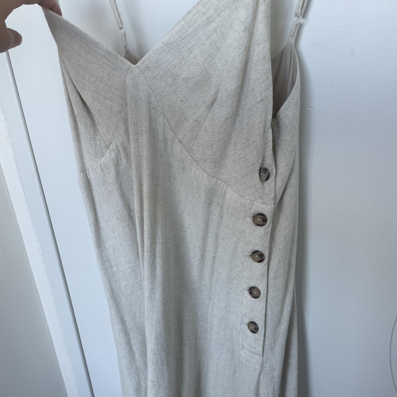 Gorgeous cream linen lined mini dress. Adore this... - Depop