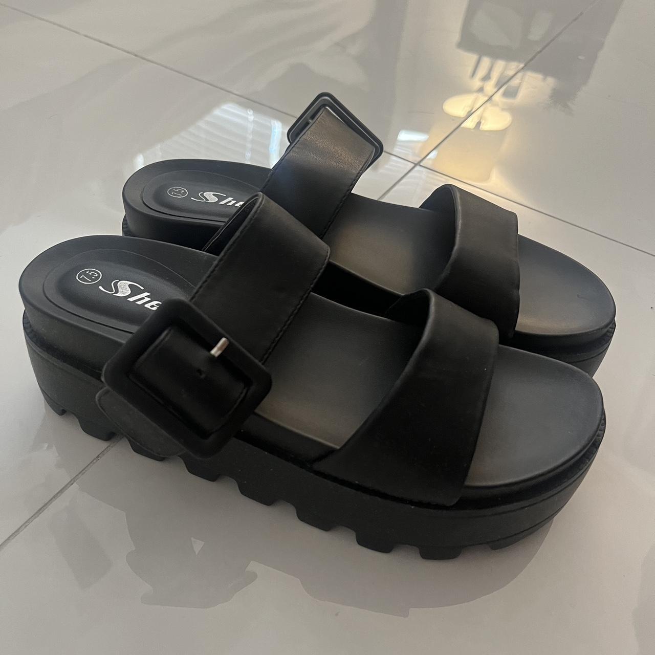 SHEIN platform sandals Size 7.5 worn twice $22 obo - Depop
