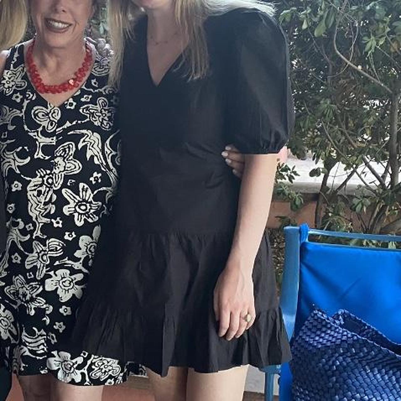 French Connection black mini dress with puff... - Depop