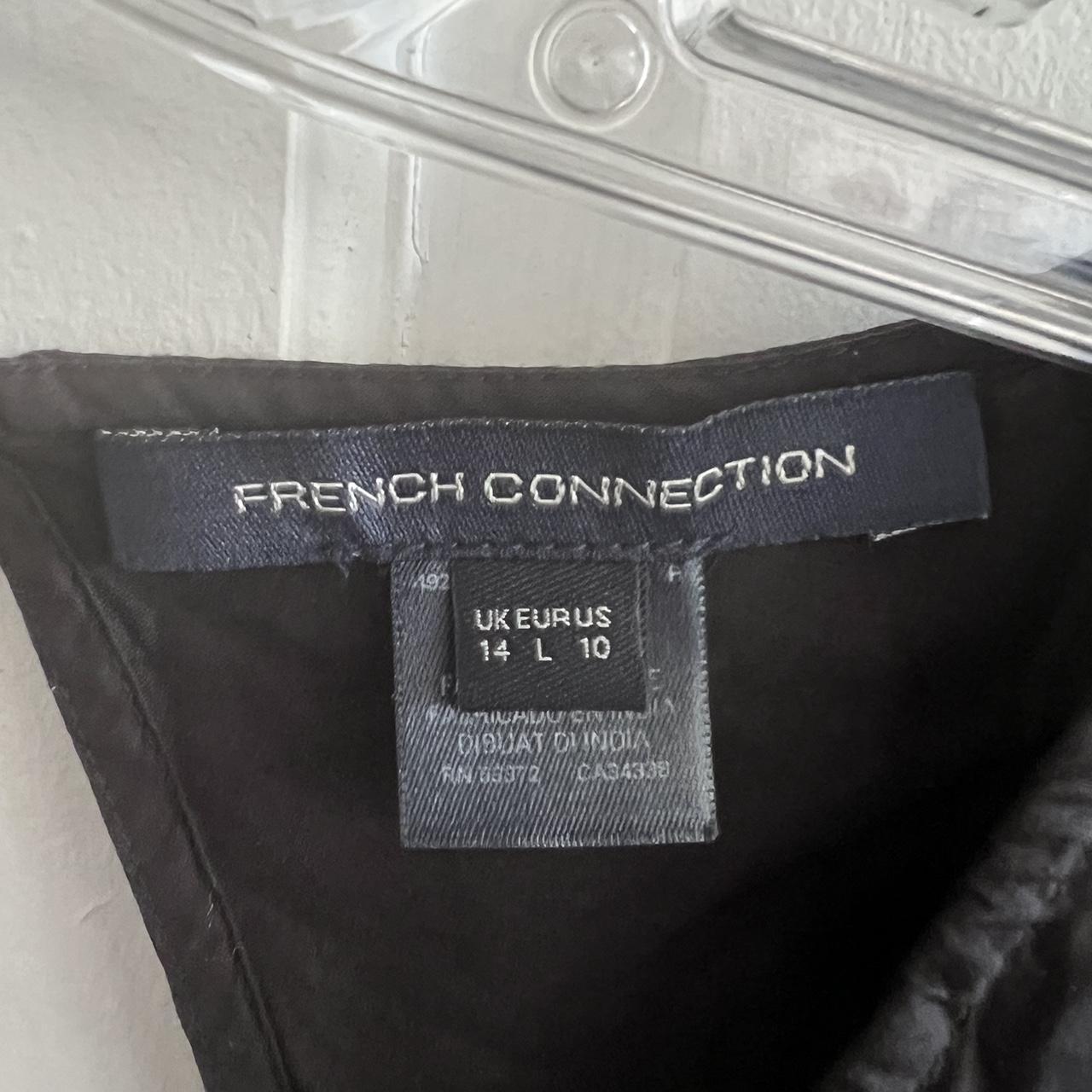 French Connection black mini dress with puff... - Depop