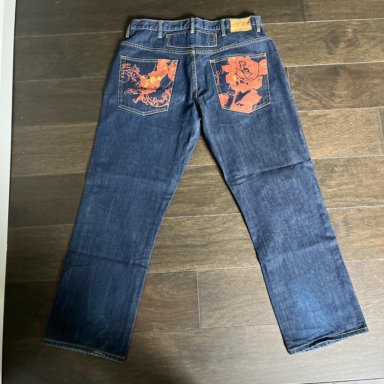 SEAN JOHN GRAPHIC JEANS WAIST:37” INSEAM:32” - Depop
