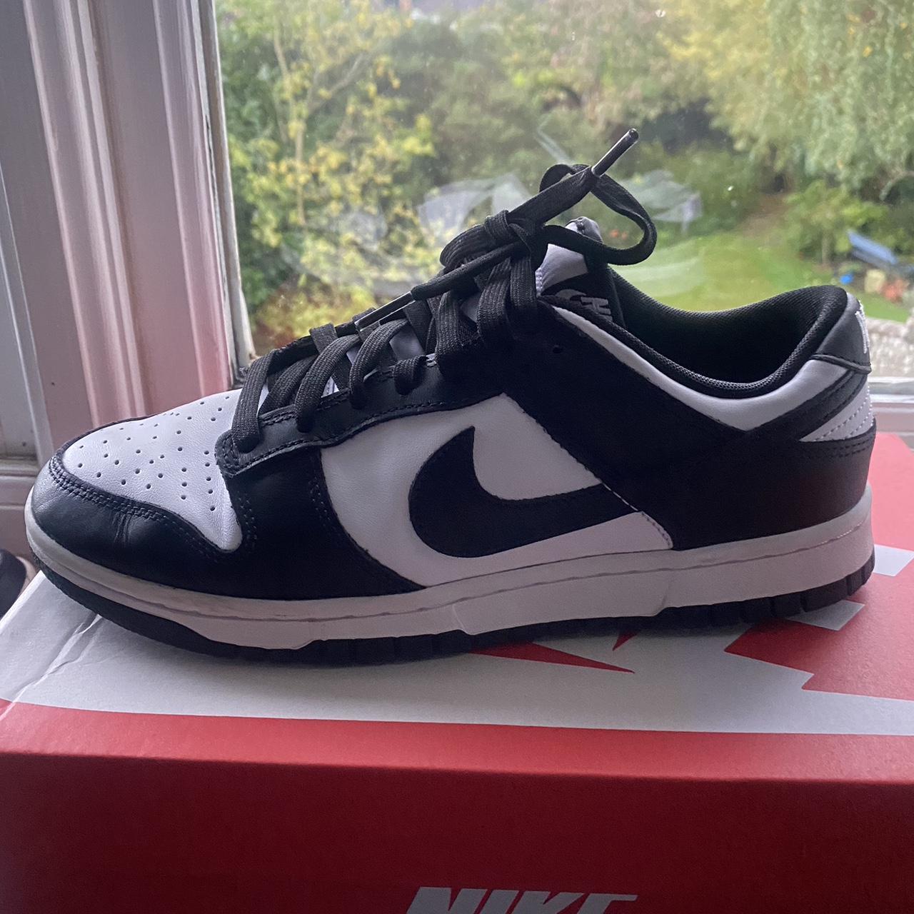 Nike panda dunks size 7.5 includes box worn a few... - Depop