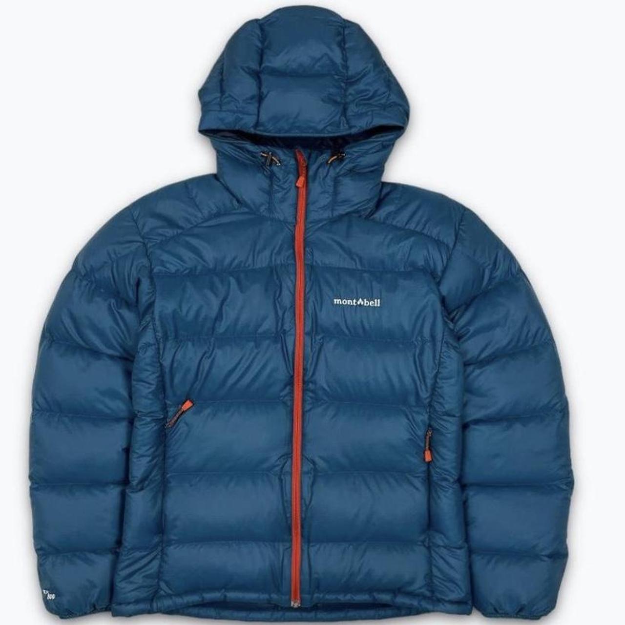 Montbell blue puffer jacket, only worn once, slight... - Depop