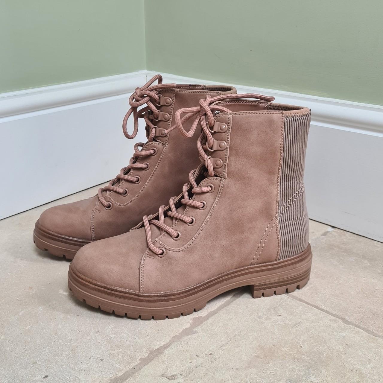 ALDO Call It Spring tan chunky lace up boots size 5... - Depop