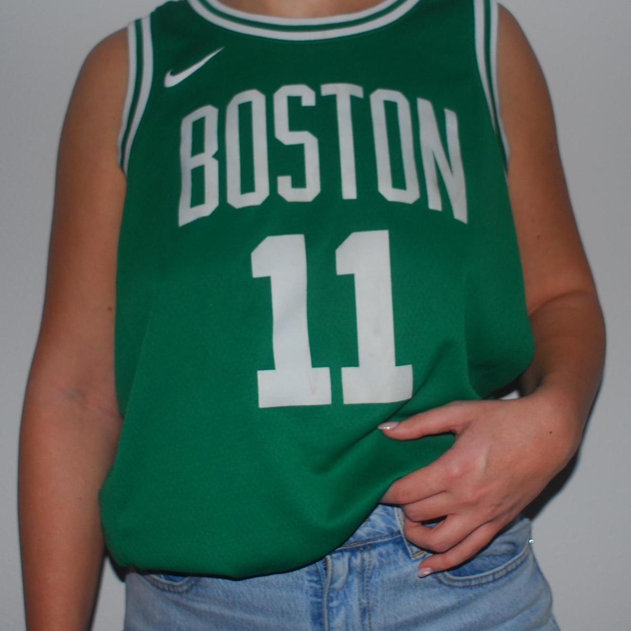 green boston Celtics basketball jersey / number 11 /... - Depop