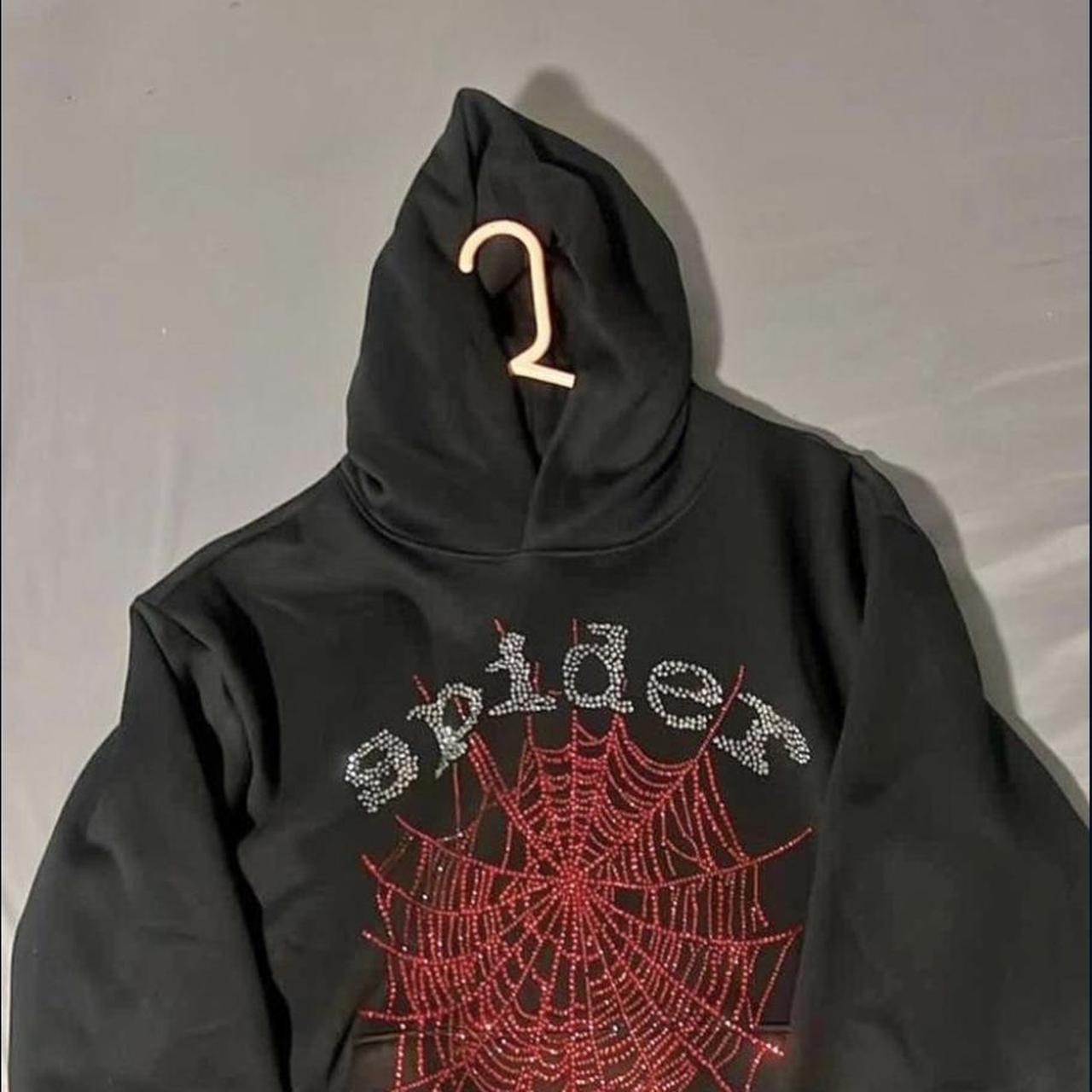 Black and red Spider hoodie Large #spiderhoodie... - Depop
