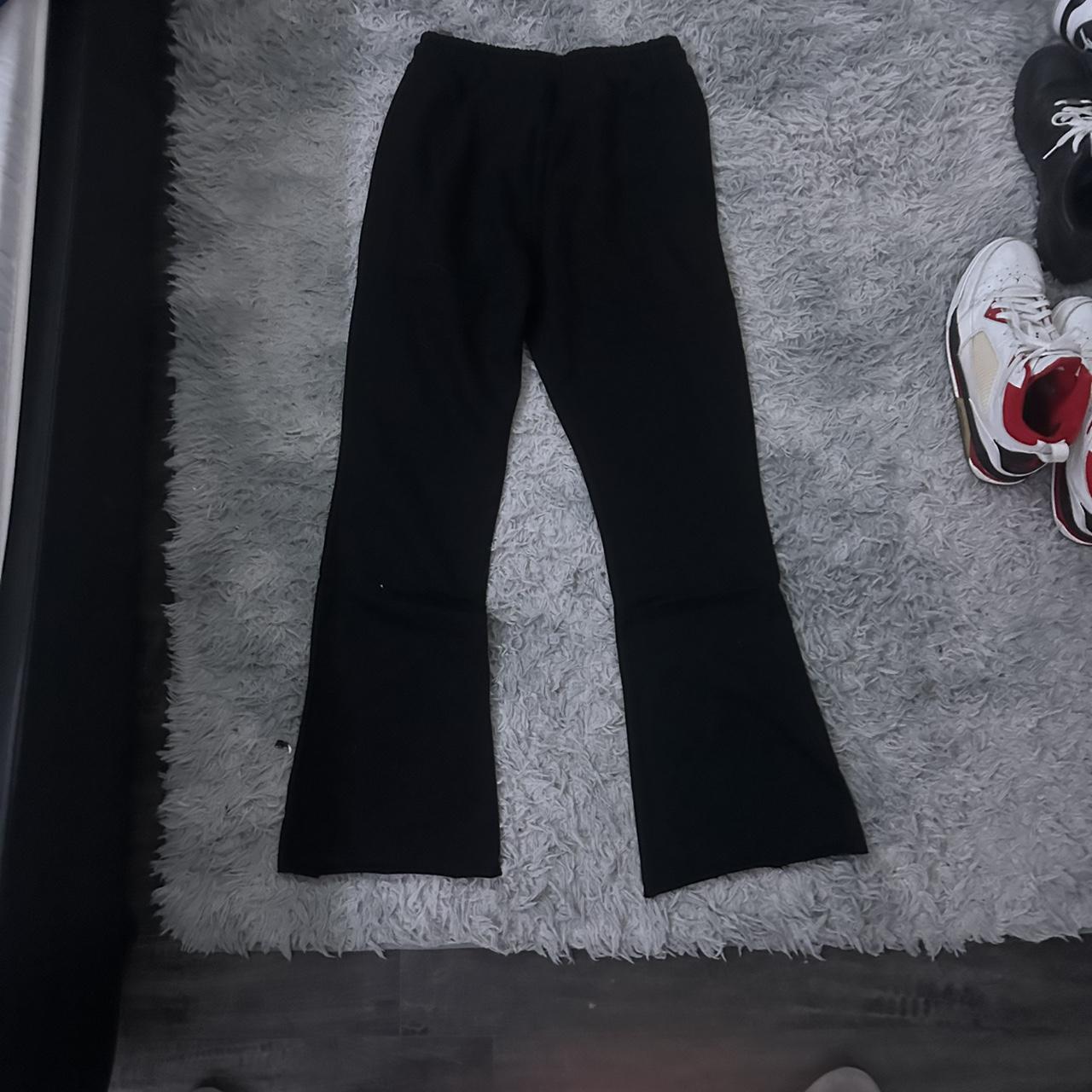 Black Vintage flair pants #hellstar #vintage #black... - Depop