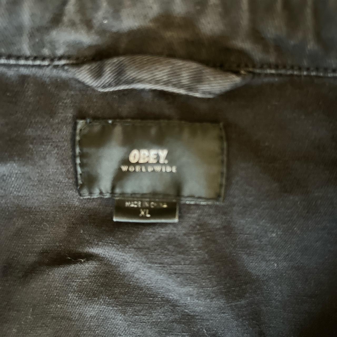 Obey Men's Black Coat | Depop
