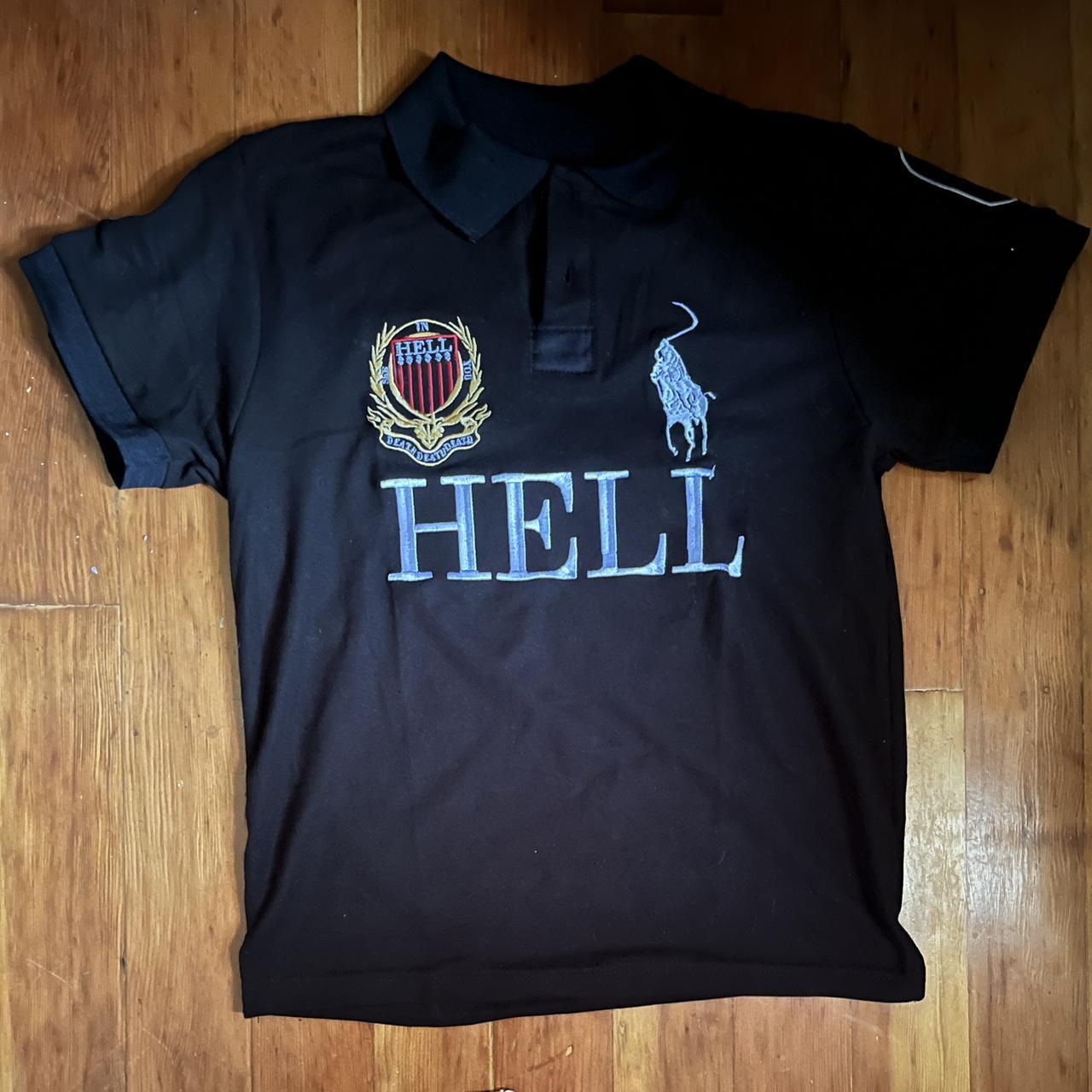 rare hell polo #cheifkeef #poloralphlauren... - Depop
