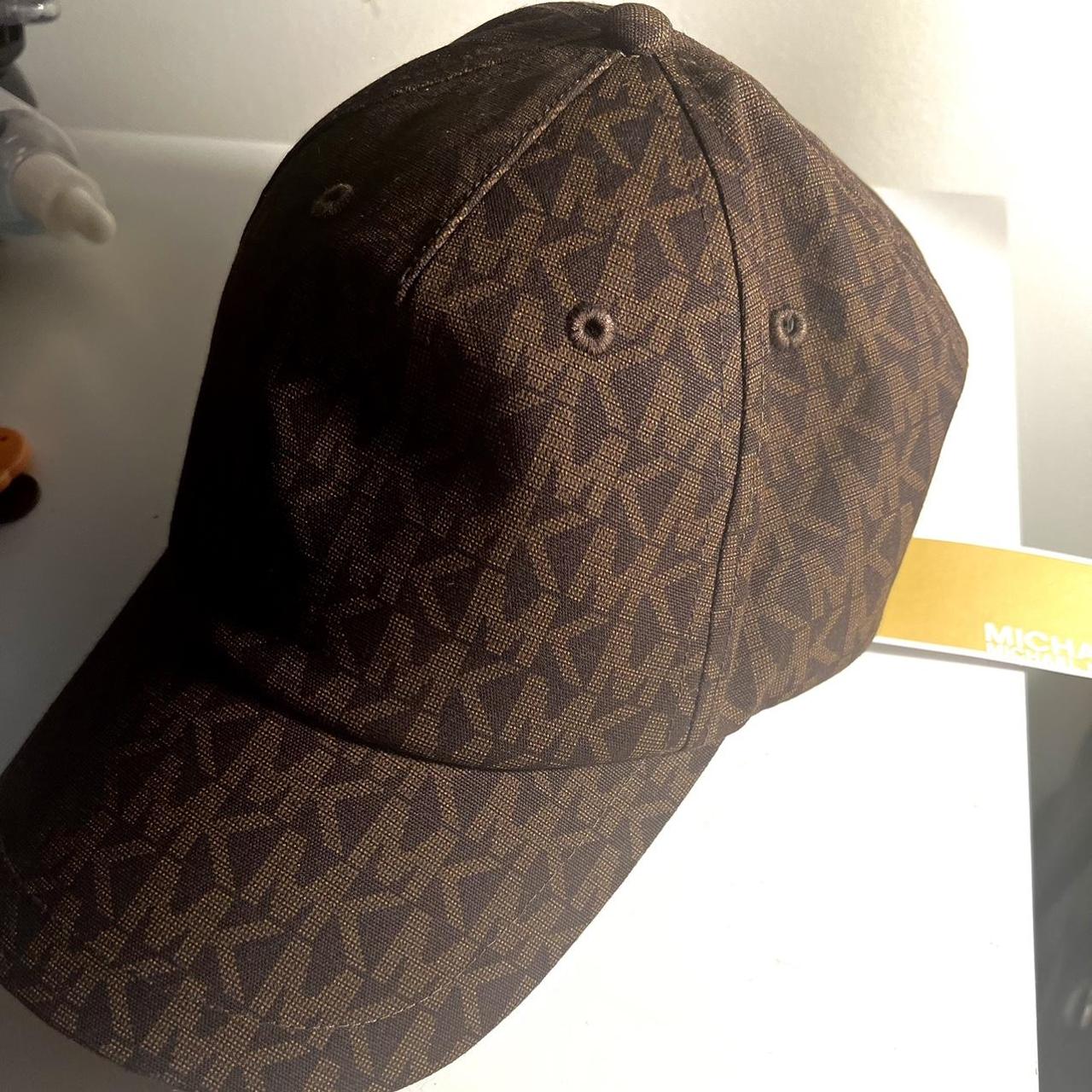 Michael Kors Womens Baseball Cap Hat Brown Monogram... - Depop