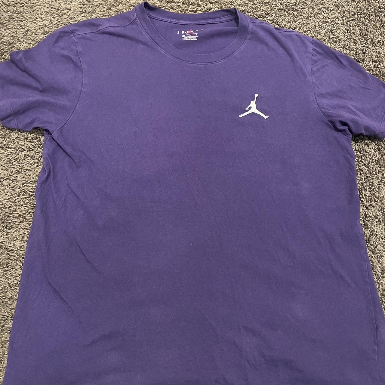 Jordan Purple Tee Size L Length 26x20 #Jordan #Nike... - Depop