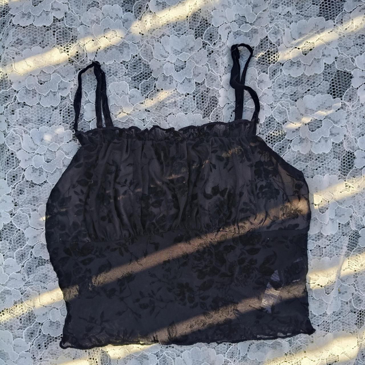 Black cami top • lace • adjustable straps • Shein •... | Depop