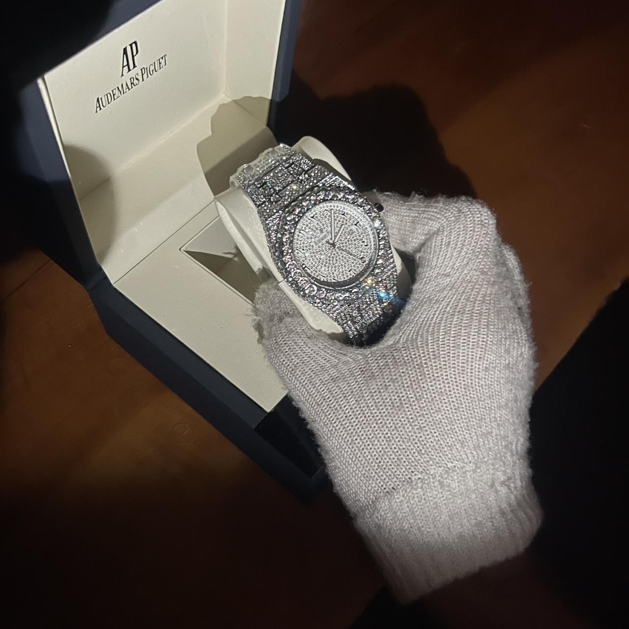 Iced out Ap Moissanite watch brand new Send offers... | Depop