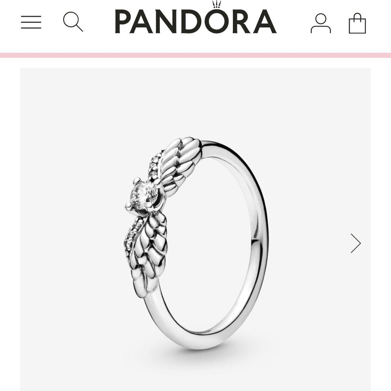 Pandora sparking angel wings ring! Size 7, brand... - Depop