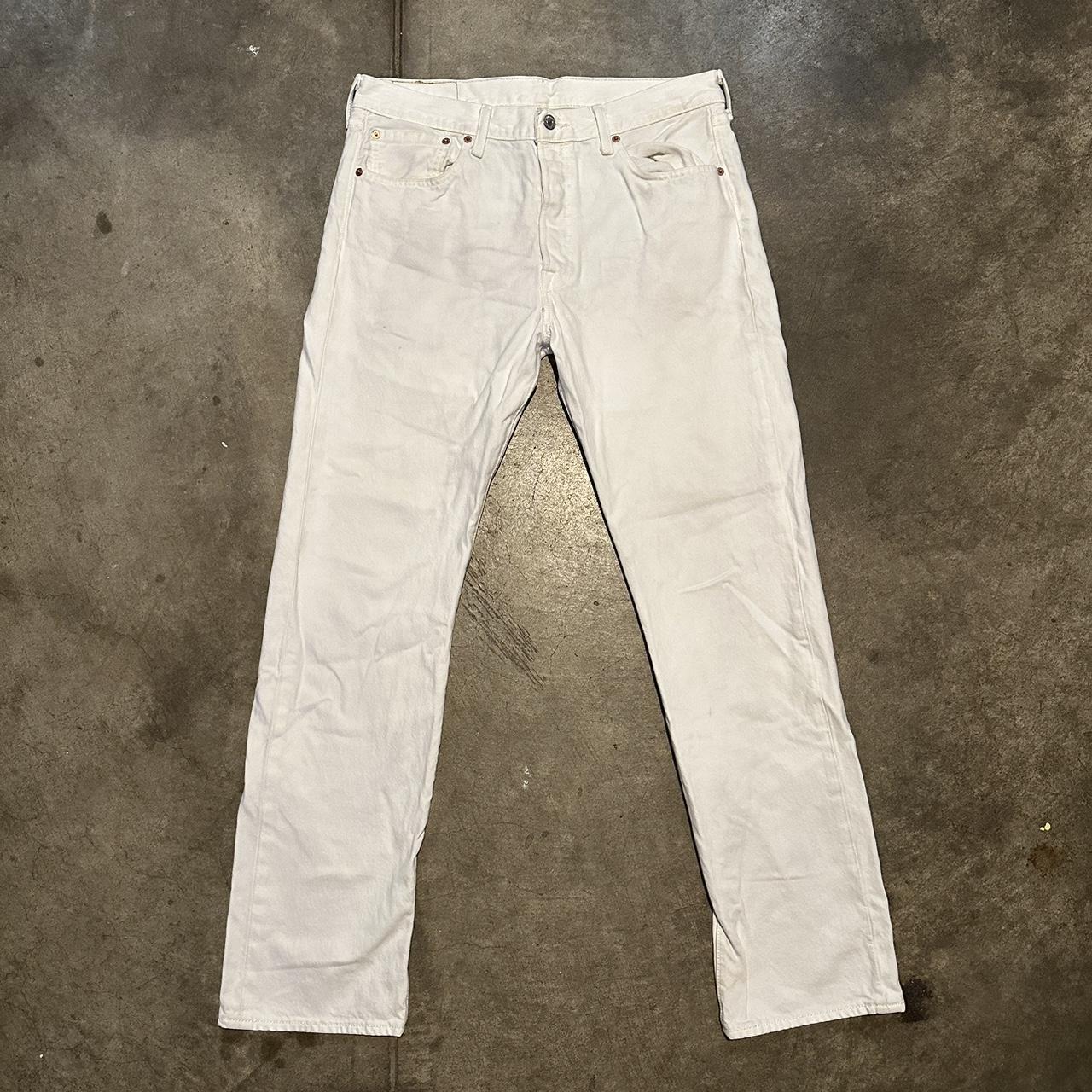 White Levi Jeans - Depop