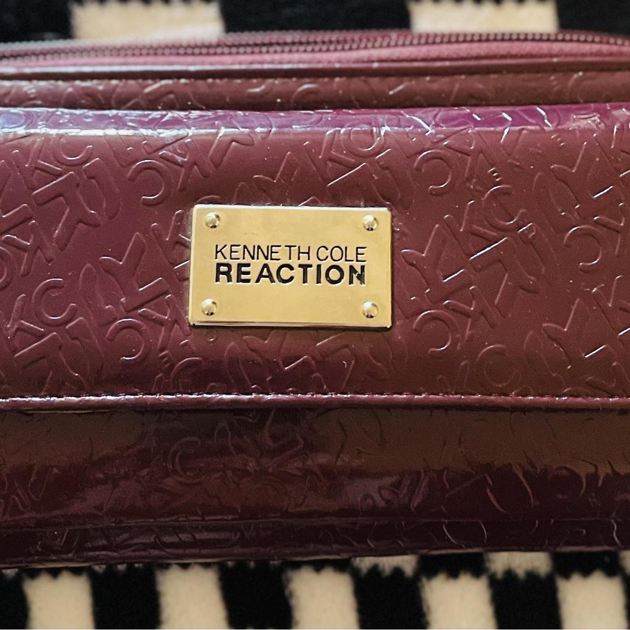 NWT Kenneth Cole wallet brown leather gold hardware... - Depop