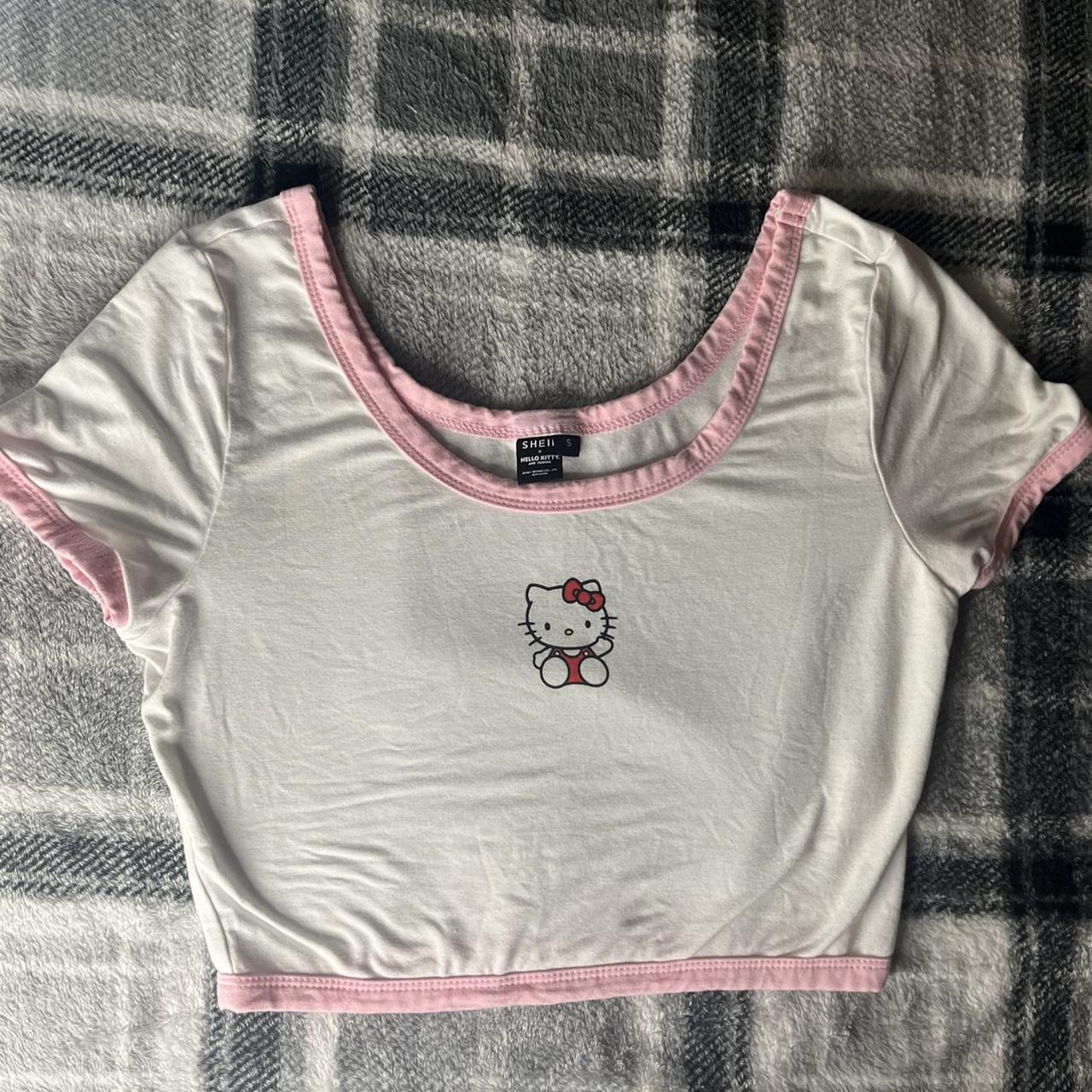 Hello kitty crop top! Size small! #hellokitty... - Depop