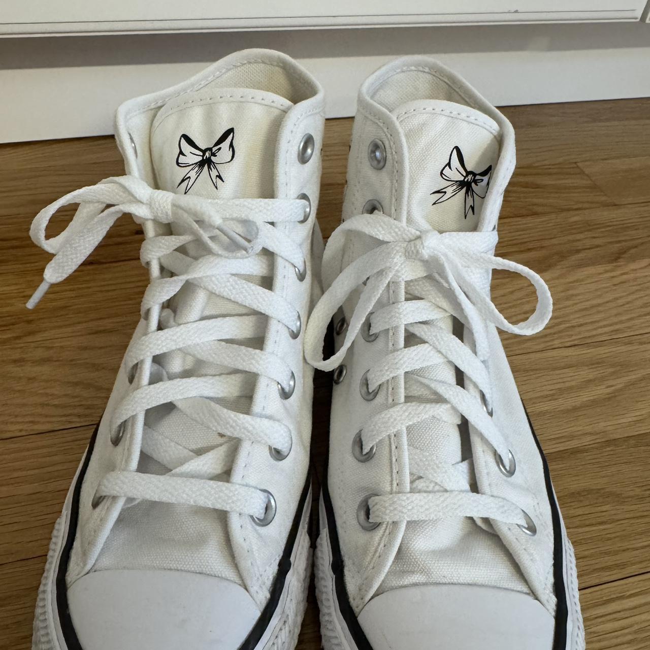 Adorable Custom Bow Converse Limited Edition... | Depop