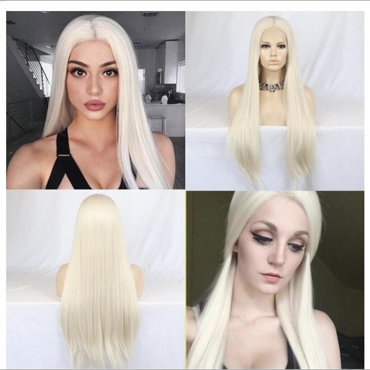 🤍long Platinum Blonde Wig🤍 Synthetichair Lace Depop