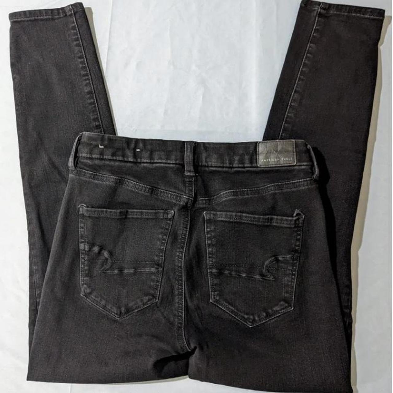 🖤🦅 Black American Eagle Jeans🦅🖤 Size 6 US Good... - Depop