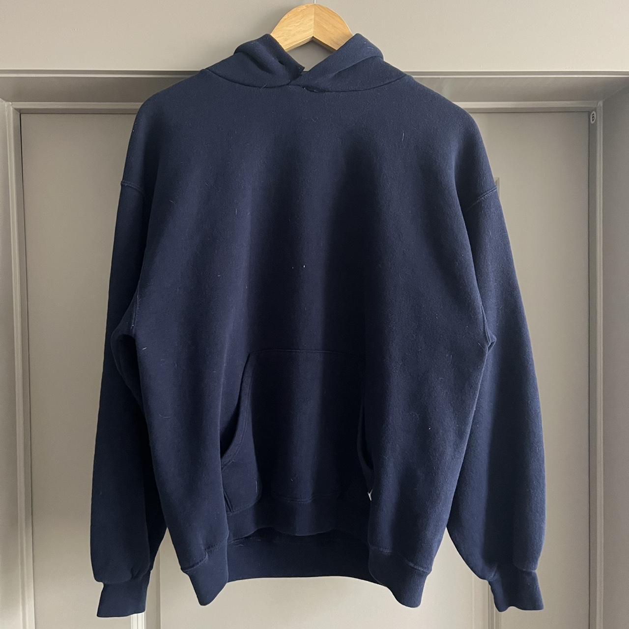 90s Navy Russell blank Size Large Nice fitting... | Depop