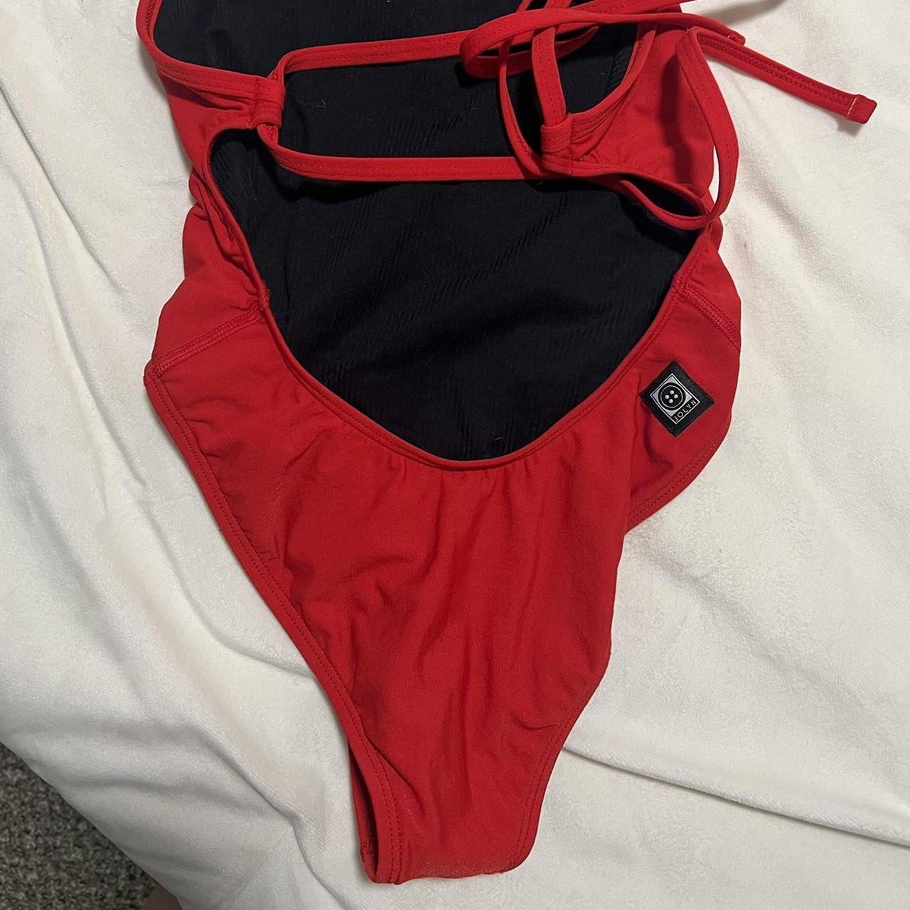 Red Jolyn One Piece Size 28 Like New Worn Once Depop