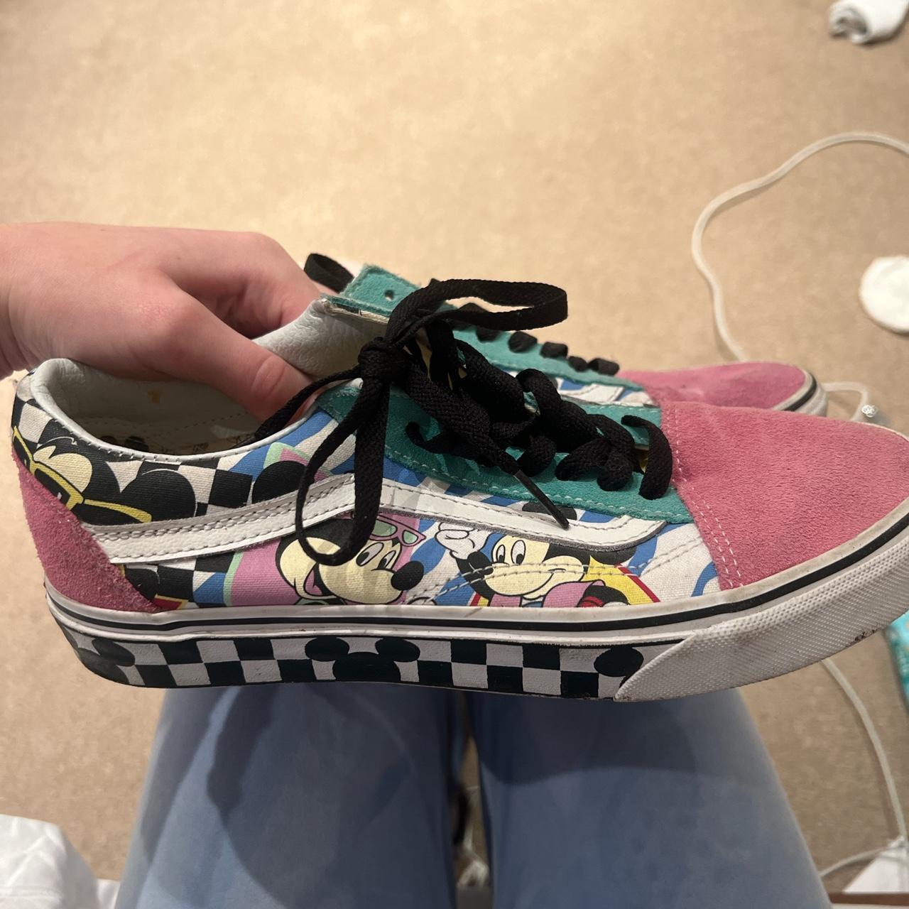 Cool checkered limited edition Mickey Mouse vans... - Depop