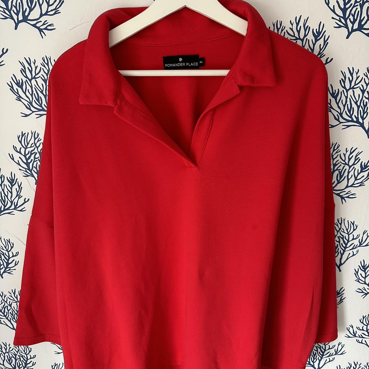 Tuckernuck Pomander Place Red Shirt Oversized Fit... - Depop