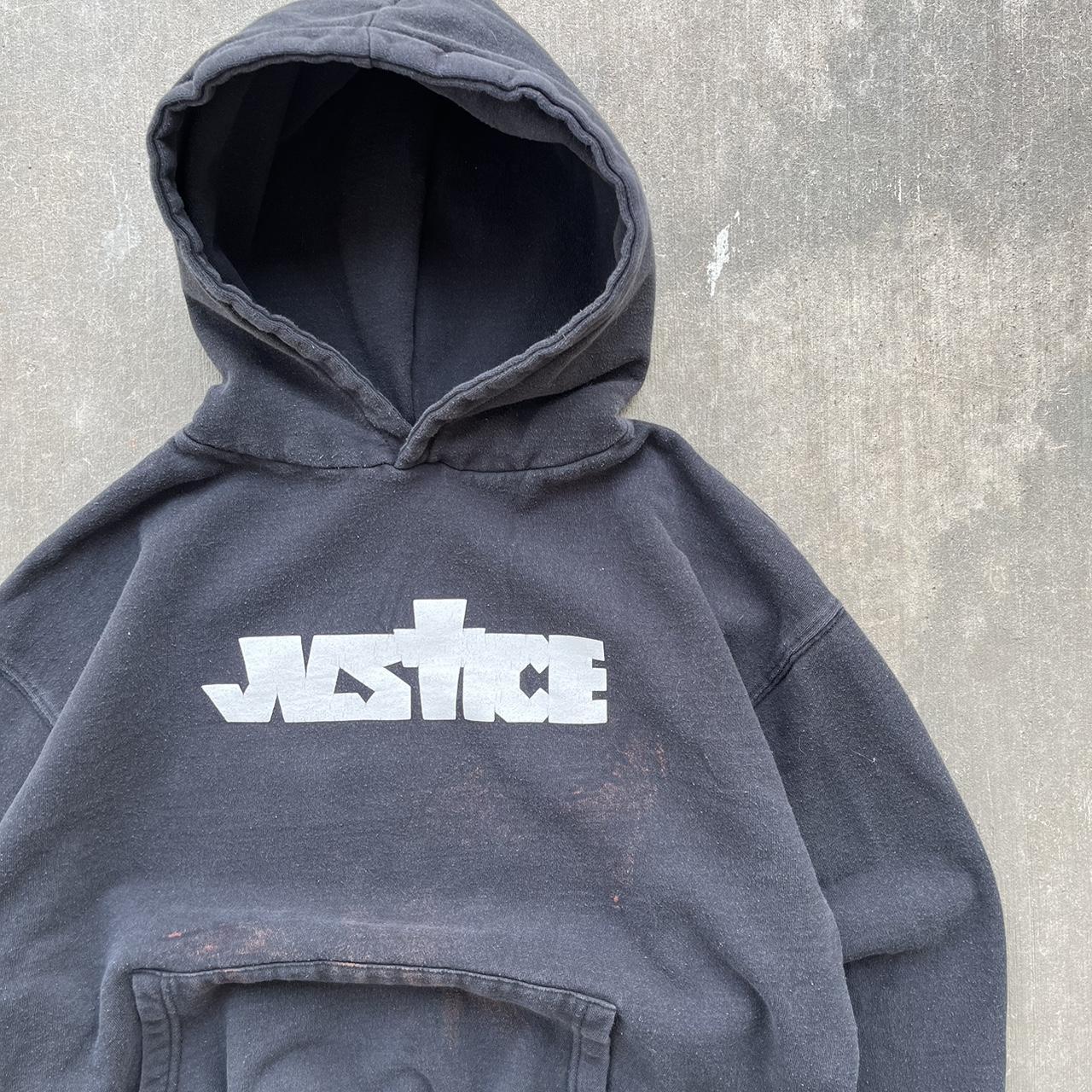 Justice Black Faded boxy fit Justin Bieber... - Depop
