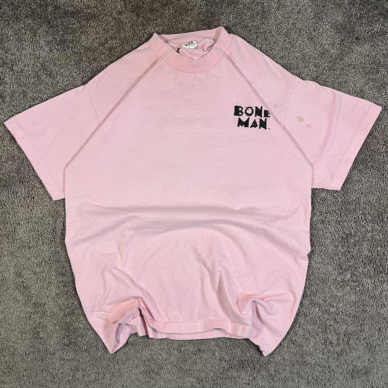 Vintage 90s “Bone Man” BMX Streetwear brand pink... - Depop