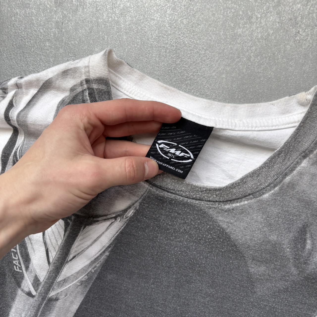 Vintage 2000s FMF racing All over print dirt biking... | Depop