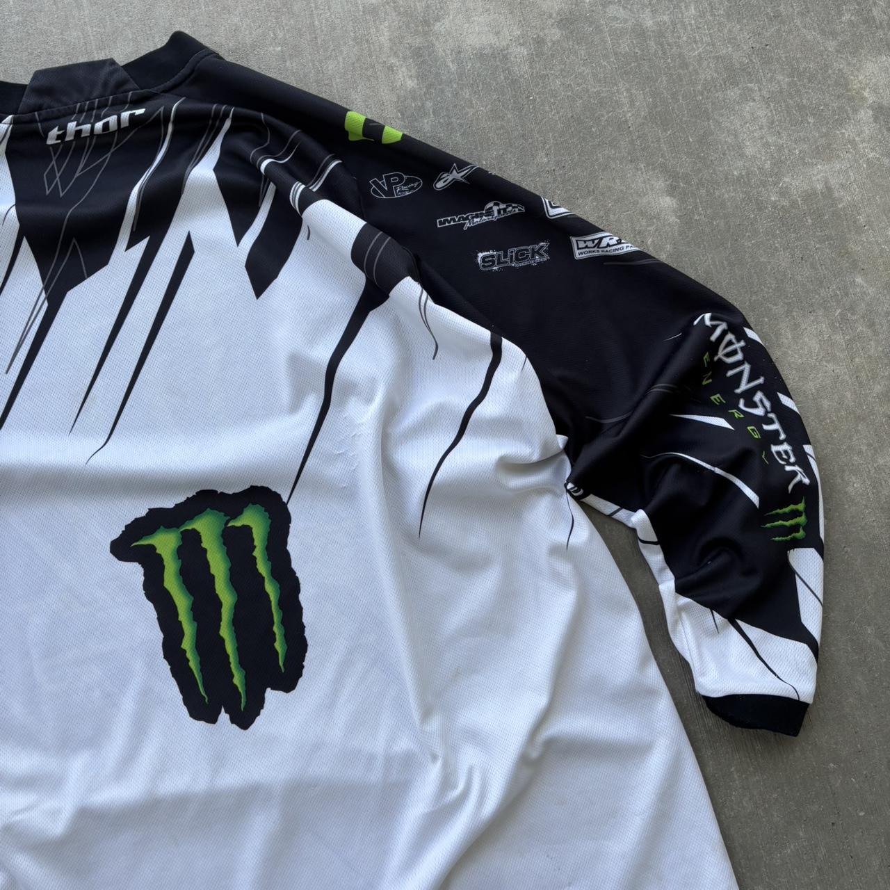 Vintage 2000s Monster Energy Thor Crazy AOP Moto... | Depop