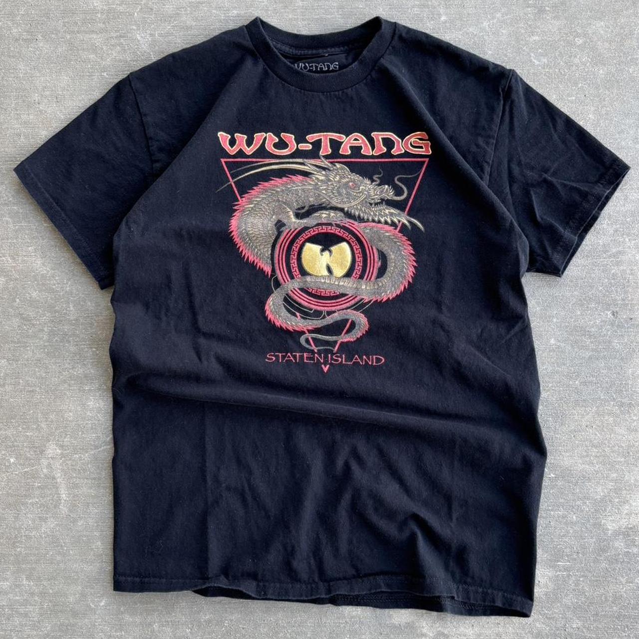 Y2K Dragon Wu-Tang Clan Black skater rap tee shirt... | Depop