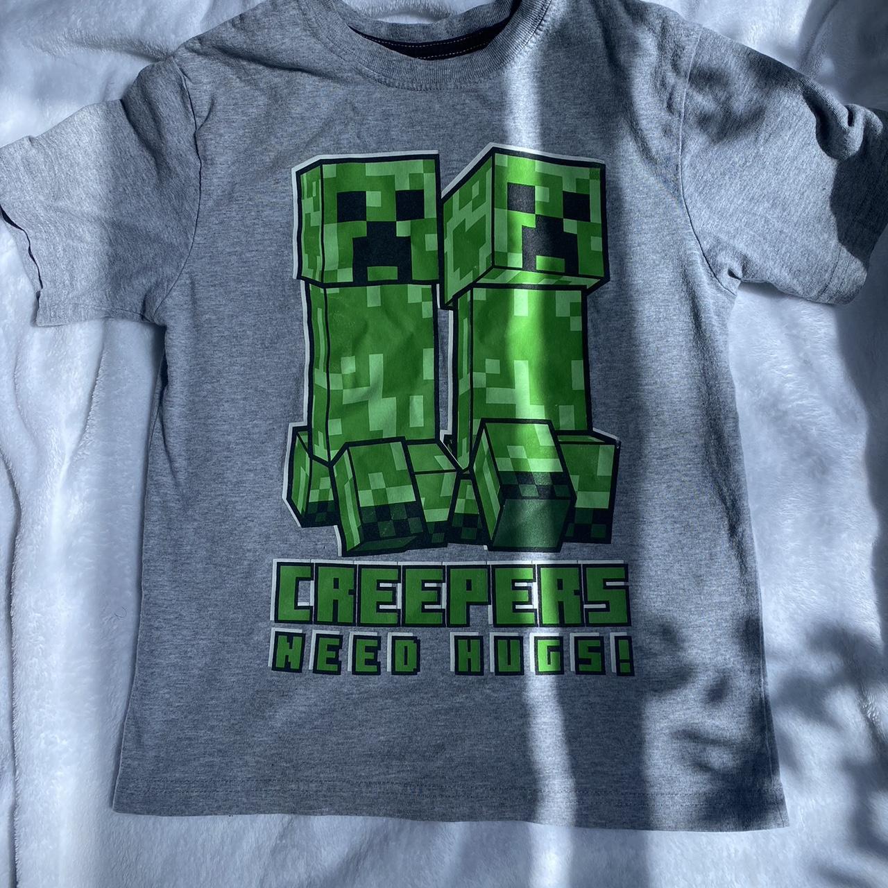 Small grey Minecraft shirt! - Depop