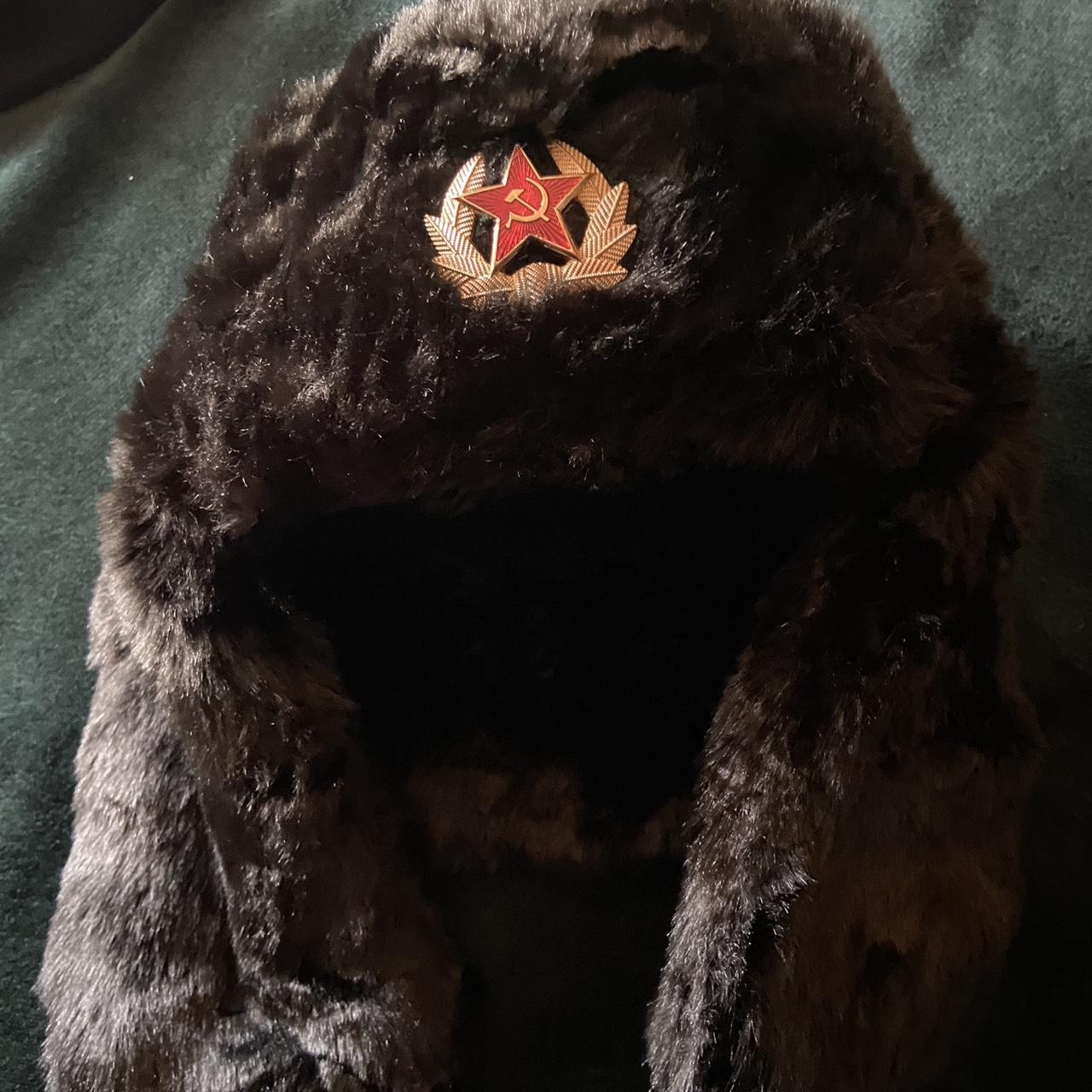 cool old soviet union Russian fluffy hat - Depop