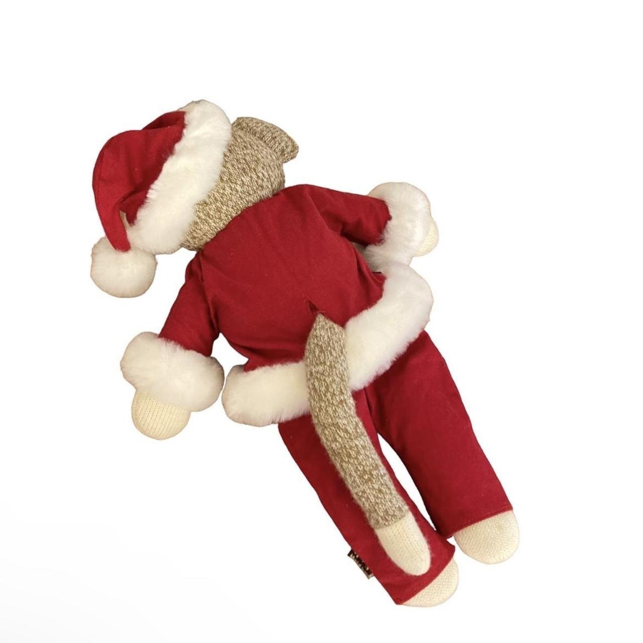 Sweet sock monkey Santa from Old Navy. 15” tall.... - Depop