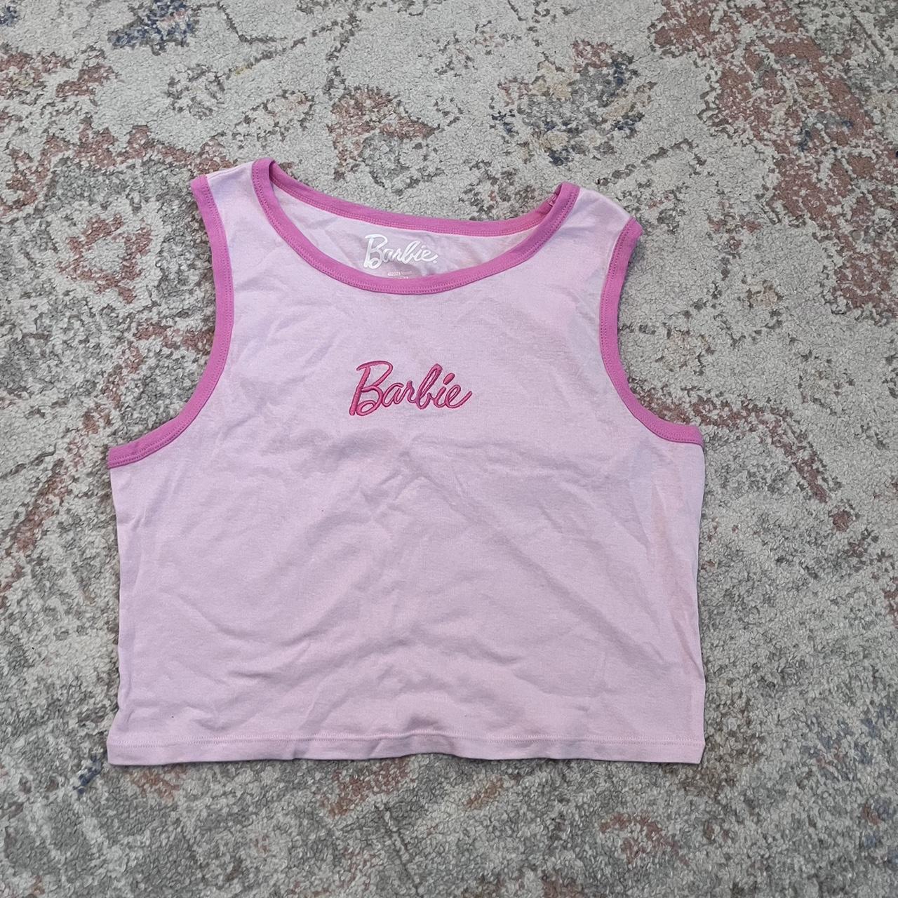 Barbie tank 2 tone pink (runs small fits like a L) - Depop